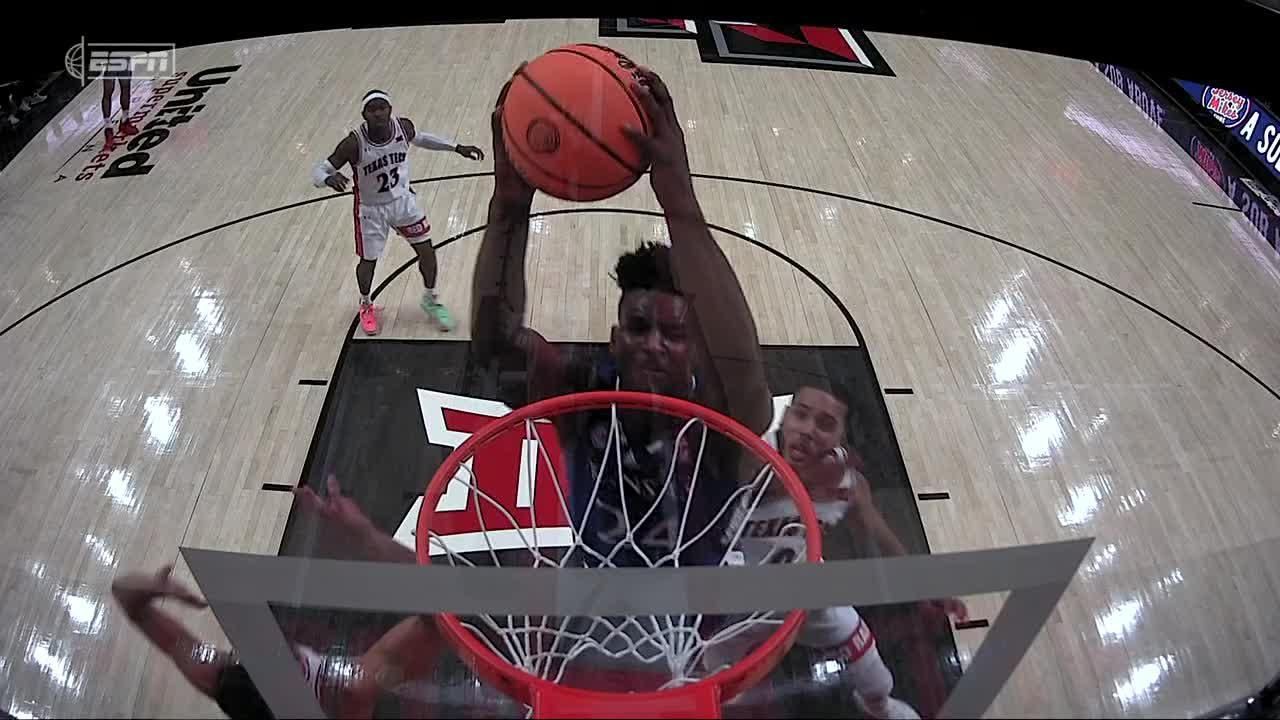 K.J. Adams catches inbounds pass for a big Kansas dunk - ESPN Video