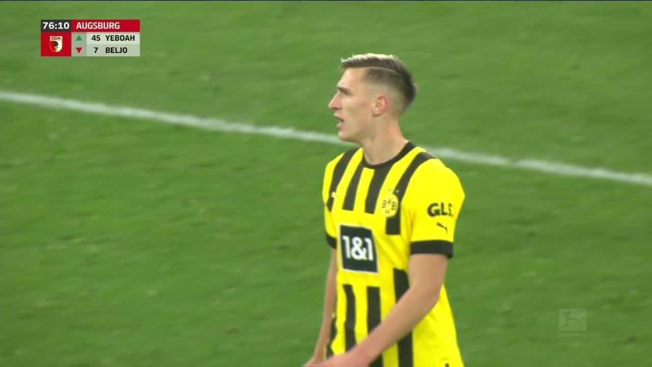 David Colina goal 76th minute Borussia Dortmund 4-3 FC Augsburg - ESPN ...