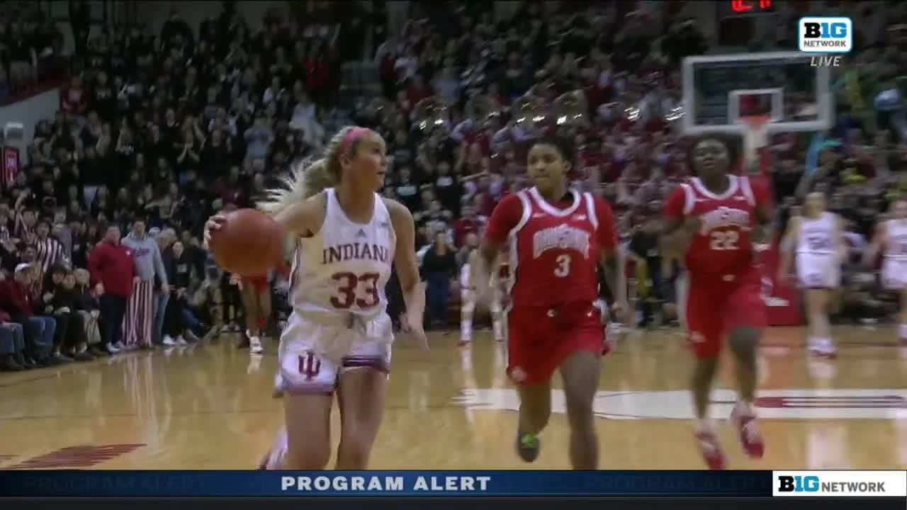 Sydney Parrish steals and scores for Indiana - ESPN Video