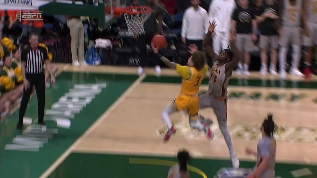 Nelly Junior Joseph with the massive swat at the rim - ESPN Video