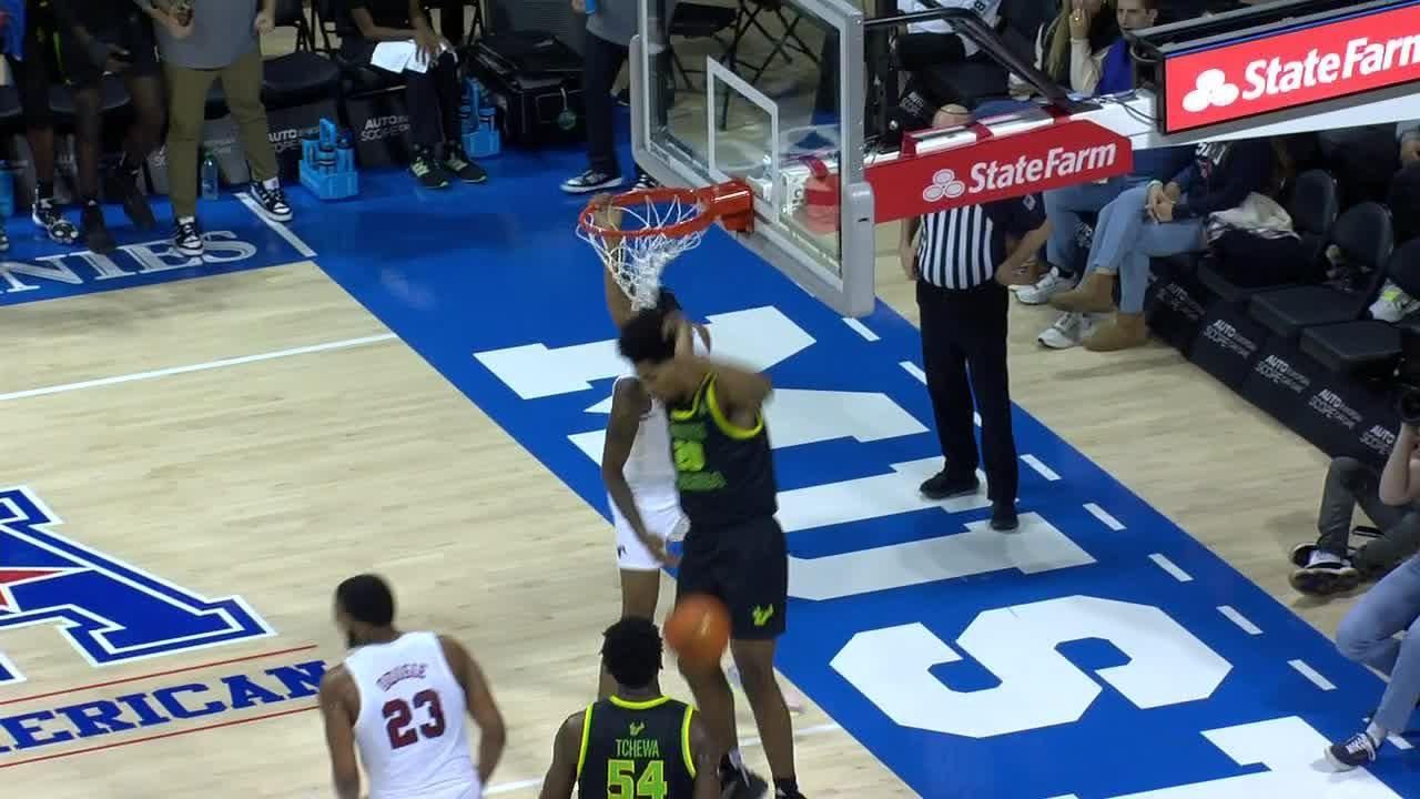 Sam Hines Jr. elevates for jam vs. SMU Mustangs - ESPN Video
