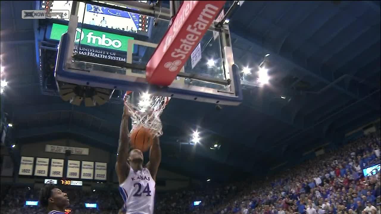 K.J. Adams spins in for a Kansas dunk - ESPN Video