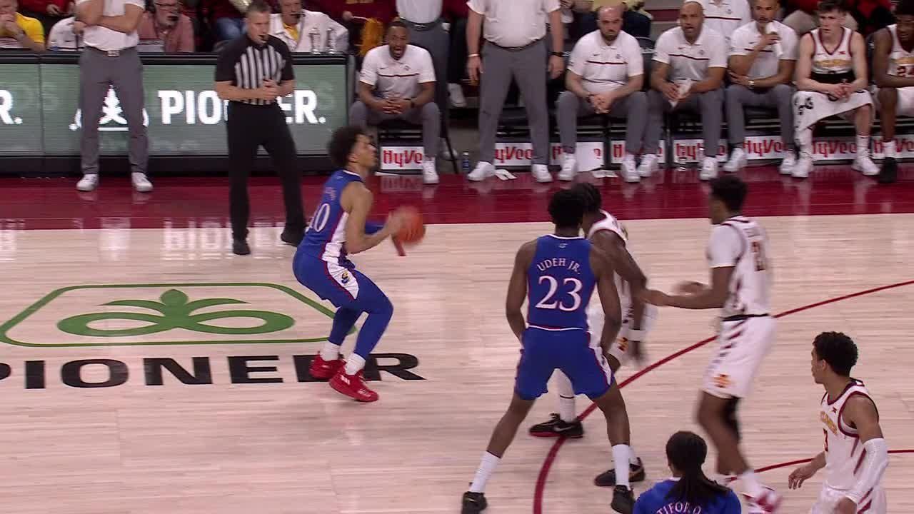 Jalen Wilson drains a deep 3 for the Jayhawks - ESPN Video