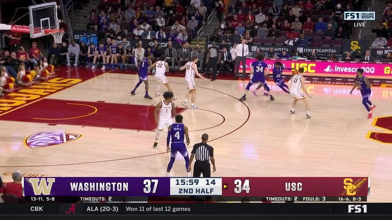 Malik Thomas throws down powerful slam dunk vs. Washington Huskies - ESPN Video