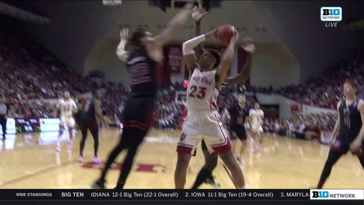 Trayce Jackson-Davis gets the layup to fall vs. Rutgers - ESPN Video