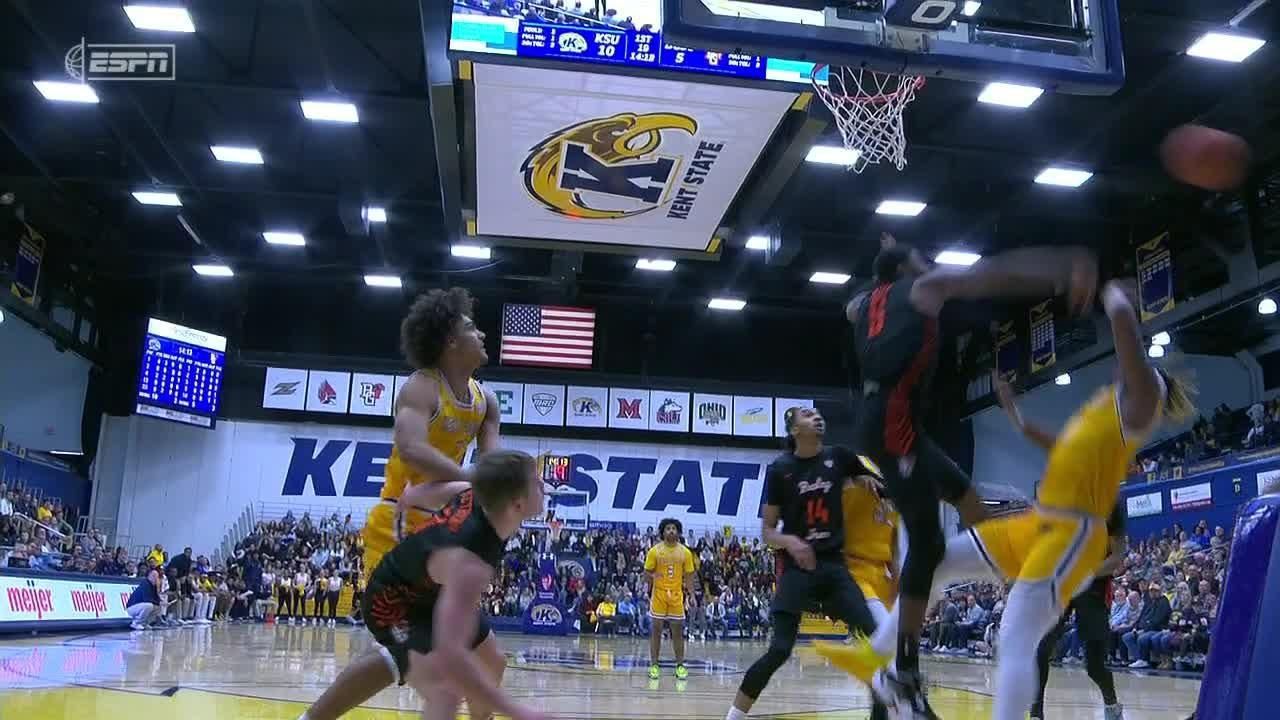 Sam Towns denies Kent State Golden Flashes with block - ESPN Video