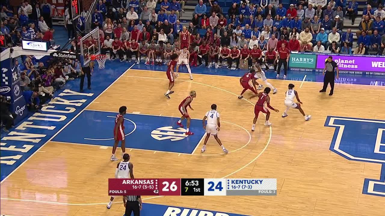 Daimion Collins elevates for a slam dunk - ESPN Video