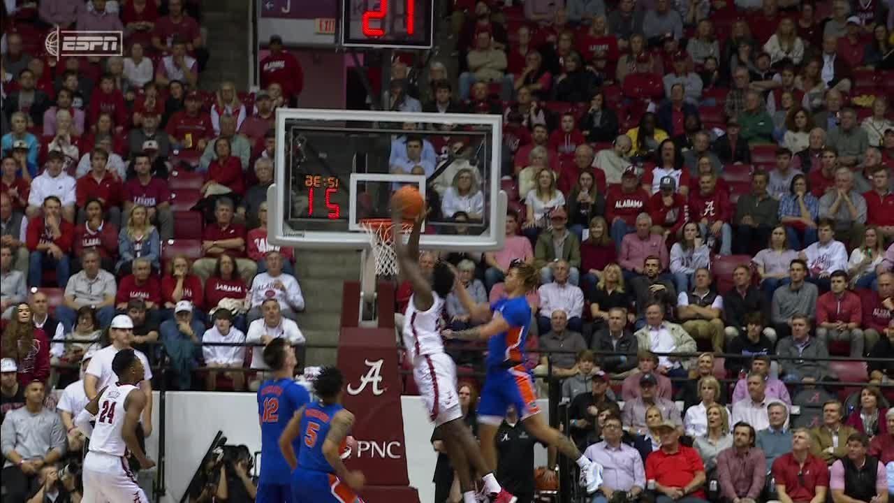 Brandon Miller and Charles Bediako connect for alley-oop - ESPN Video