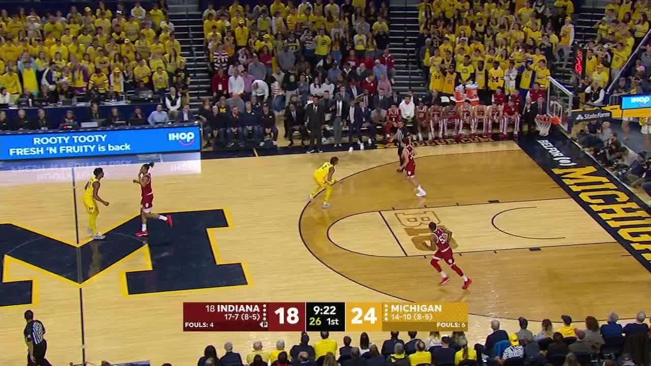 Kobe Bufkin denies Indiana at the rim - ESPN Video