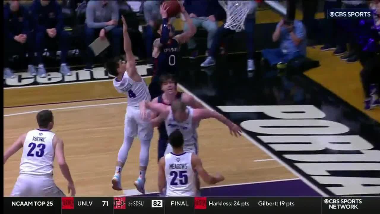 Logan Johnson gets the and-1 to fall - ESPN Video
