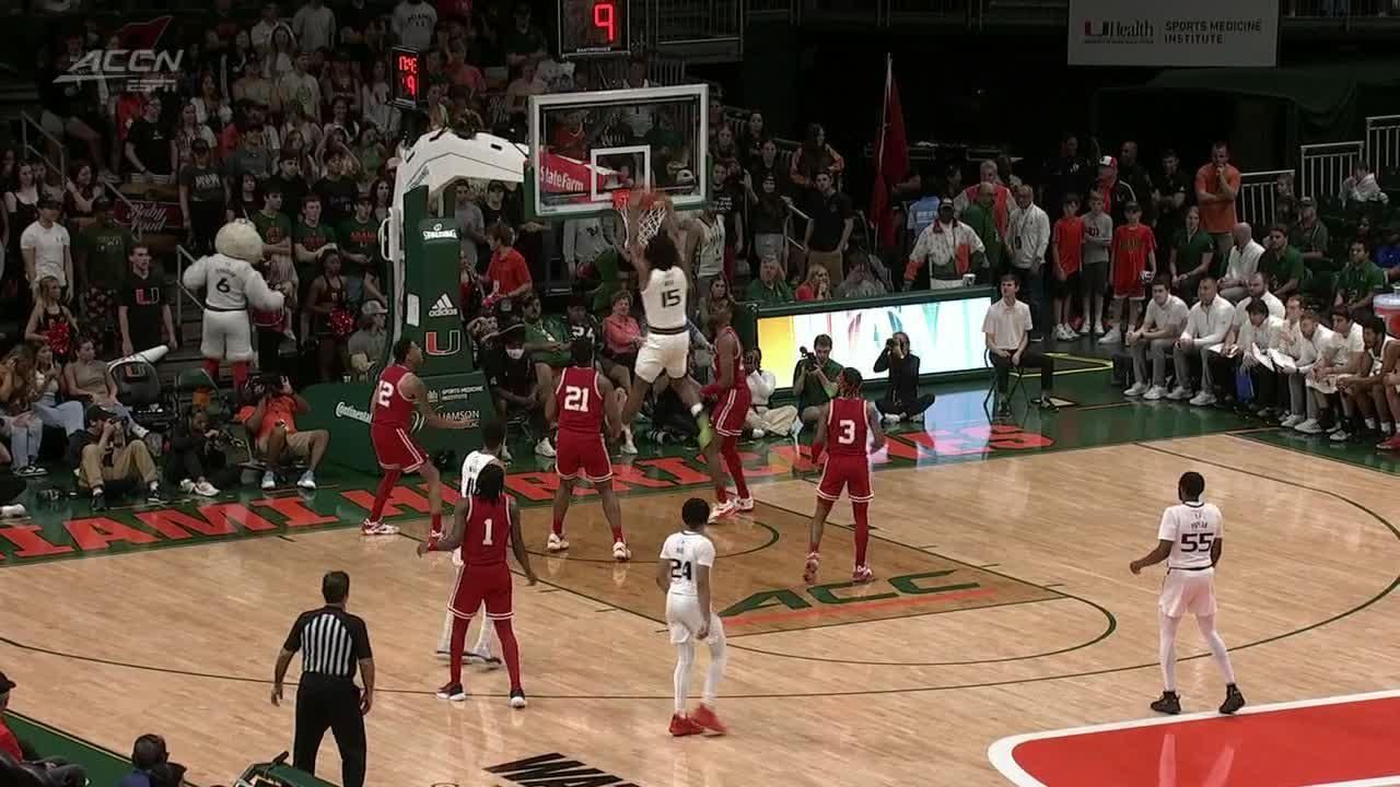 Norchad Omier elevates for slam dunk vs. Louisville Cardinals - ESPN Video