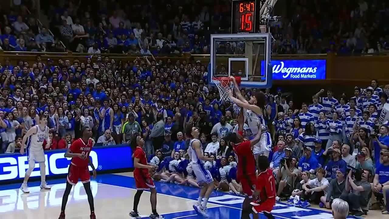 Dereck Lively II gets up for the dunk on the defender - ESPN Video