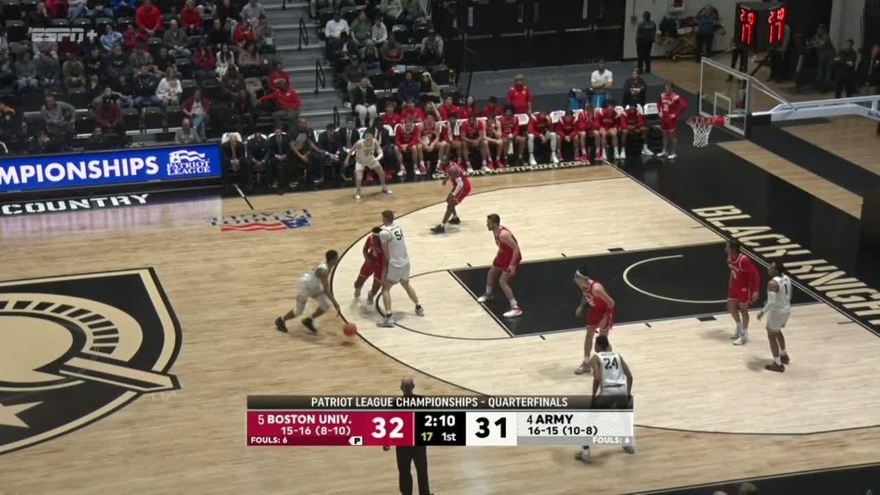 Ethan Roberts drills deep 3-pointer vs. Boston University Terriers ...