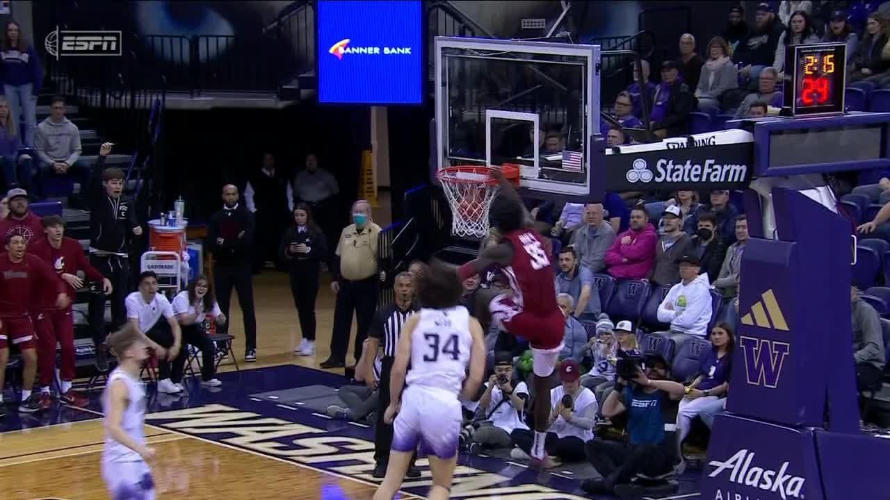 Mouhamed Gueye makes a mean one-handed slam - ESPN Video