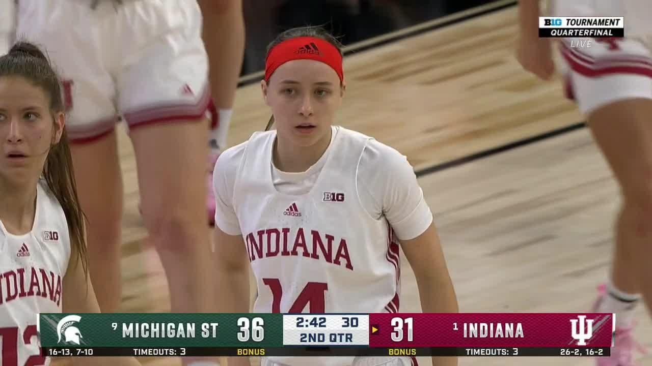 Sara Scalia drains a 3 to cap off a Hoosiers run - ESPN Video
