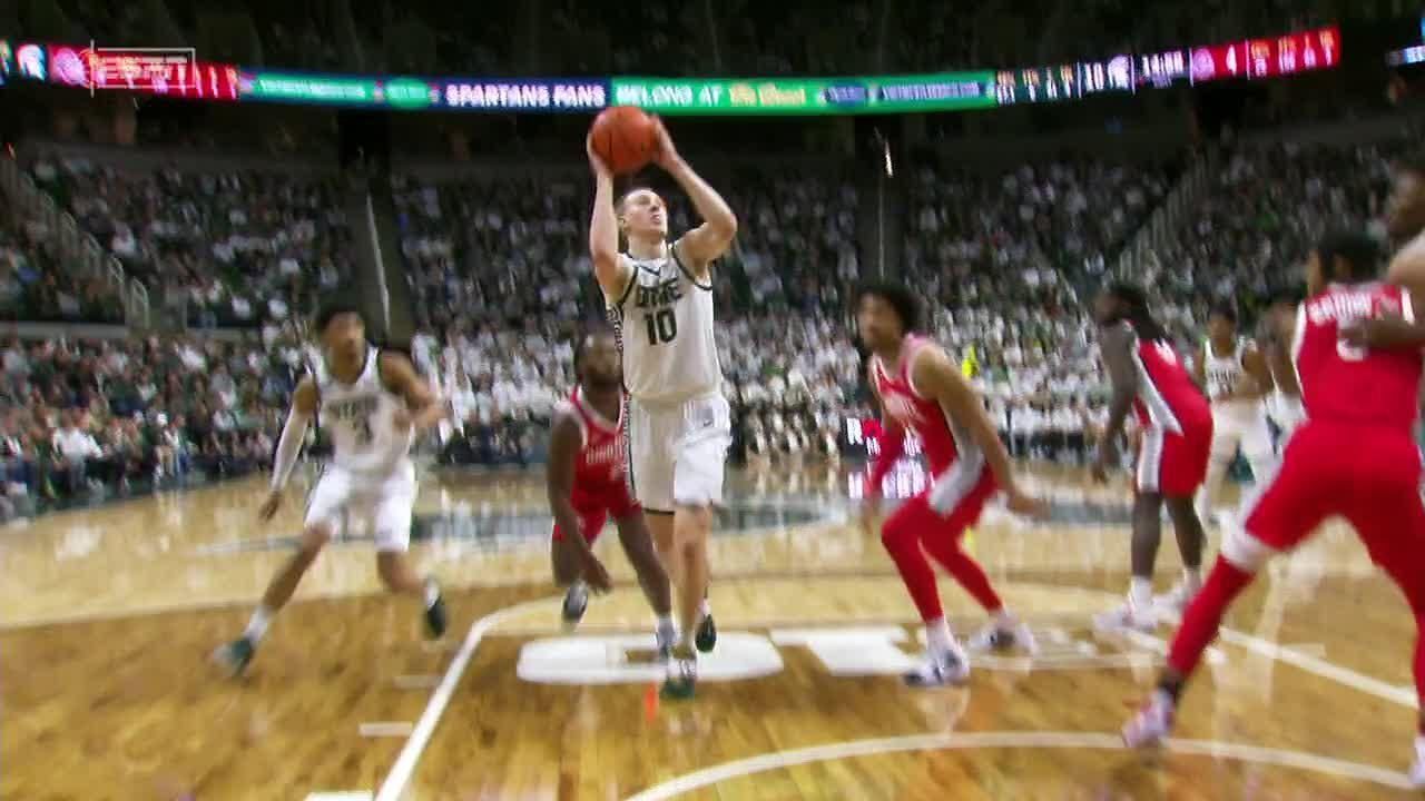 Joey Hauser shows off his footwork for the bucket - ESPN Video
