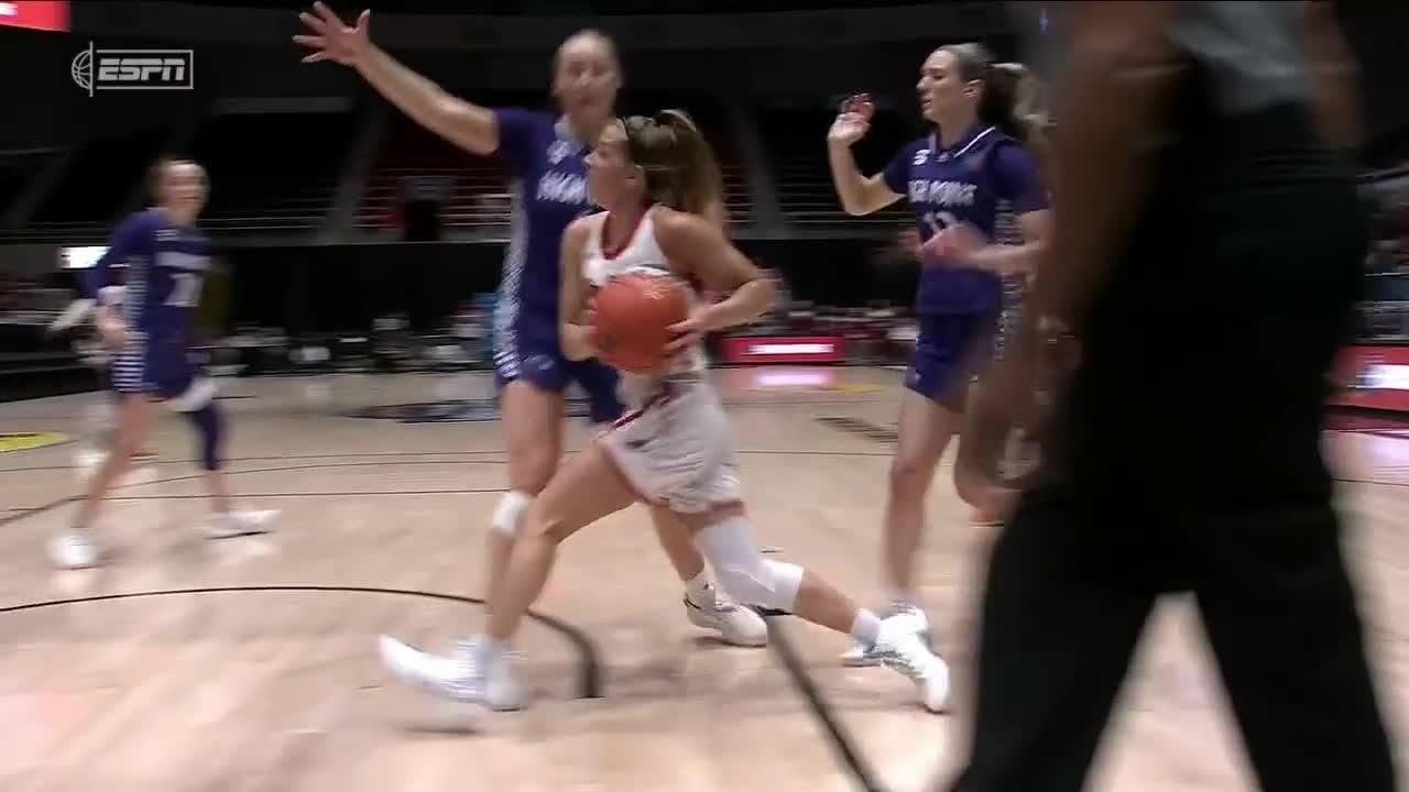 Lauren Bevis gets the lay-in to fall vs. High Point Panthers - ESPN Video
