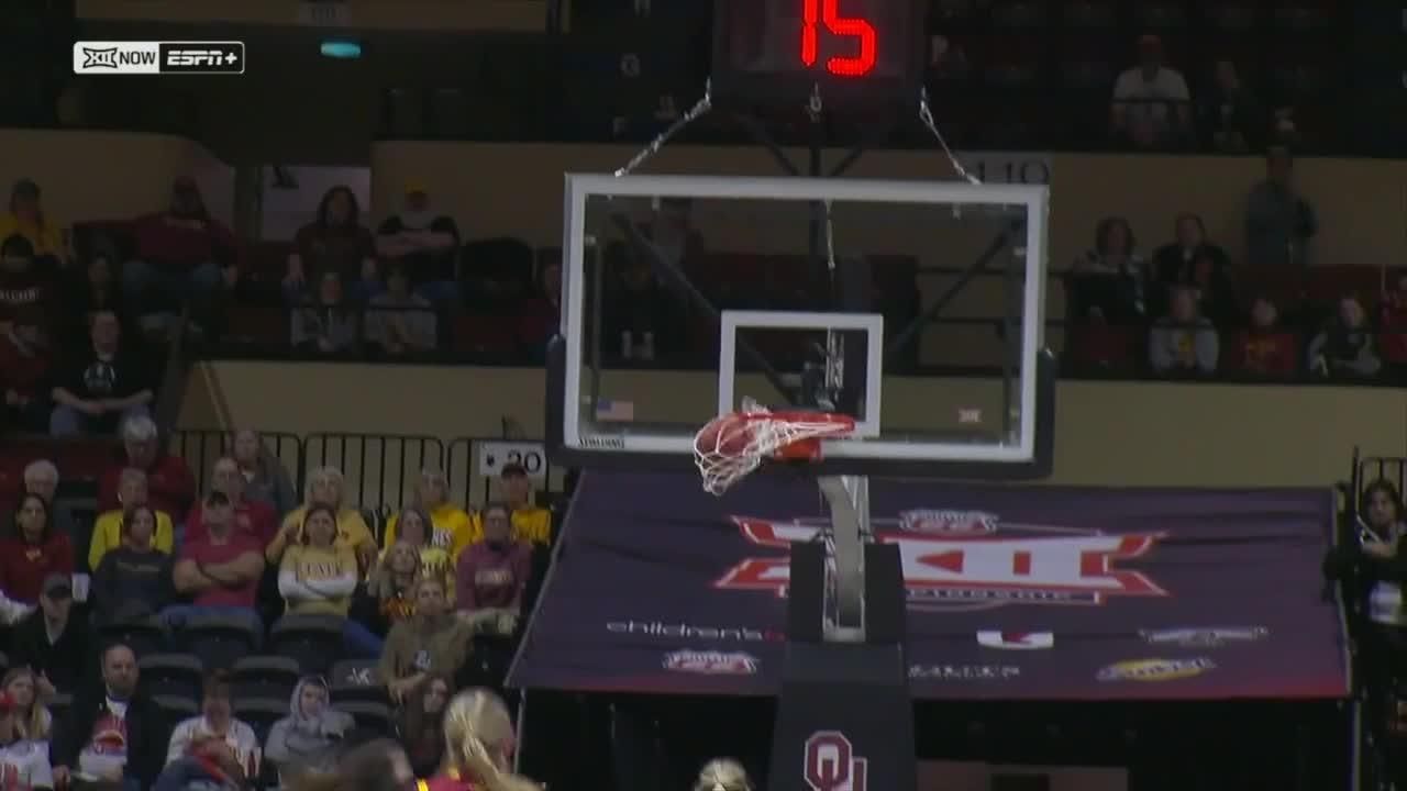 Denae Fritz nails the 3-pointer vs. Oklahoma Sooners - ESPN Video