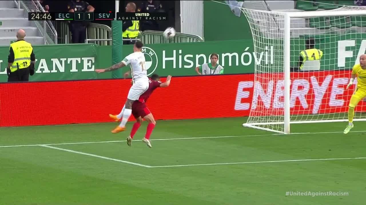 José Antonio Morente goal 25th minute Elche 1-1 Sevilla - ESPN Video