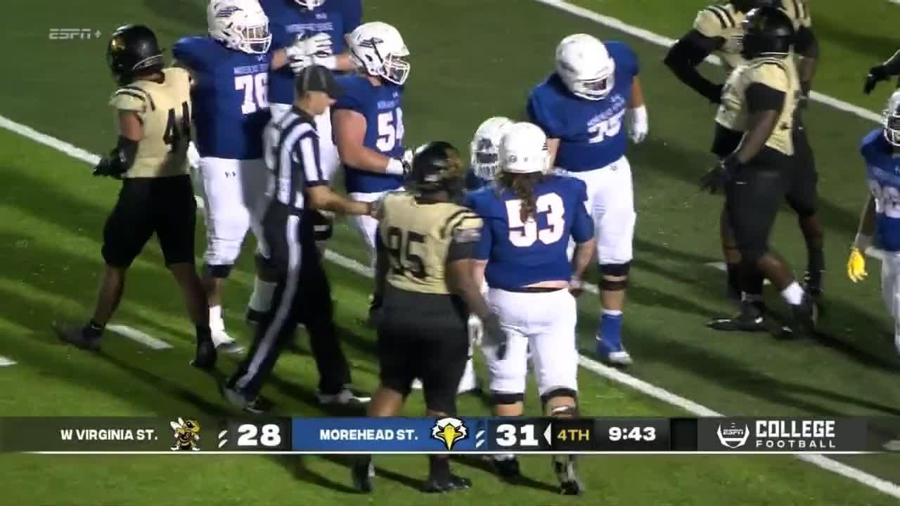 Touchdown! Caleb Ramseur scores vs. West Virginia State Yellow Jackets ...
