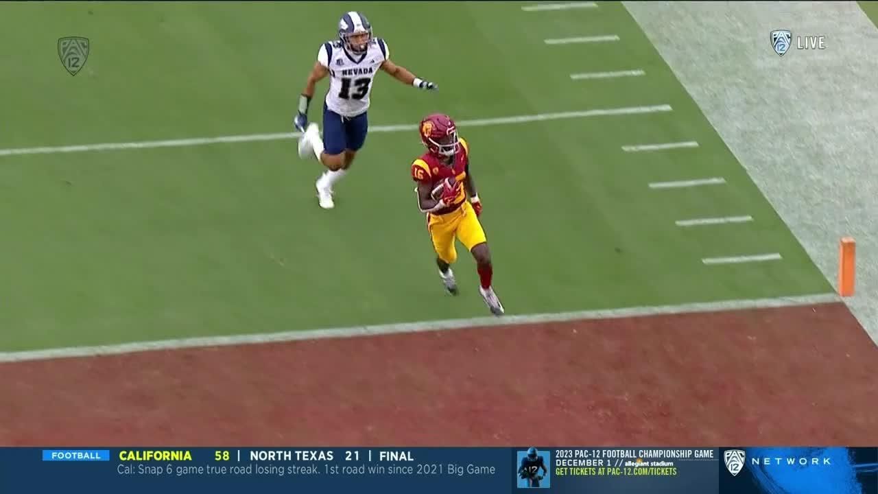 Caleb Williams launches 45-yard TD to Tahj Washington - ESPN Video