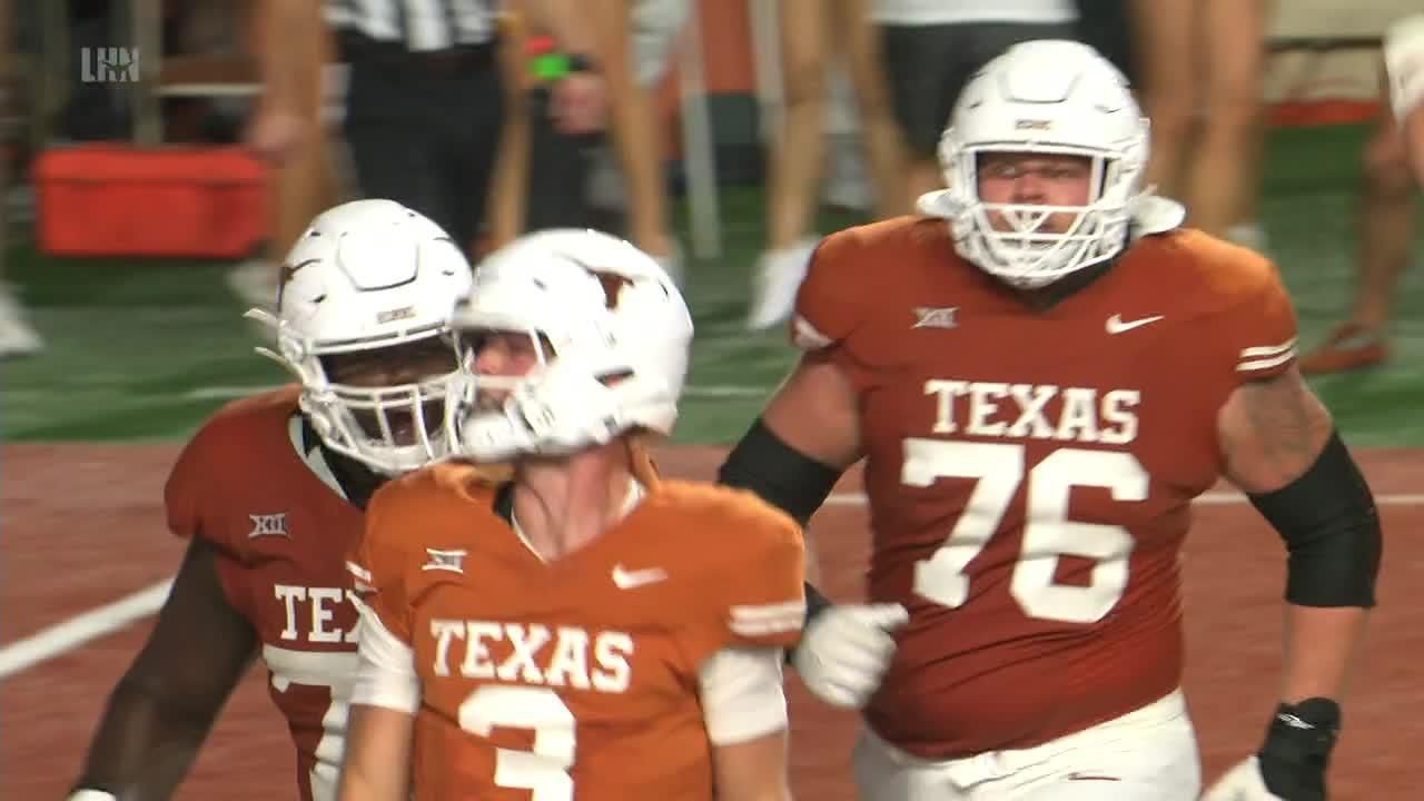 Jonathon Brooks' massive gain leads to a Quinn Ewers TD - ESPN Video