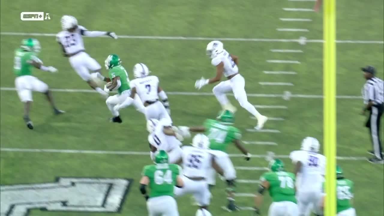 Ayo Adeyi powers past defense for 42-yard run - ESPN Video