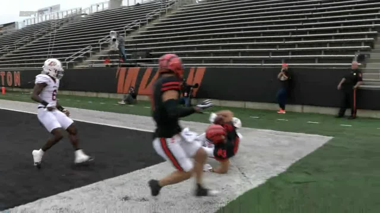 Luke Colella snags Princeton's 1st TD with impressive toe tap - ESPN Video