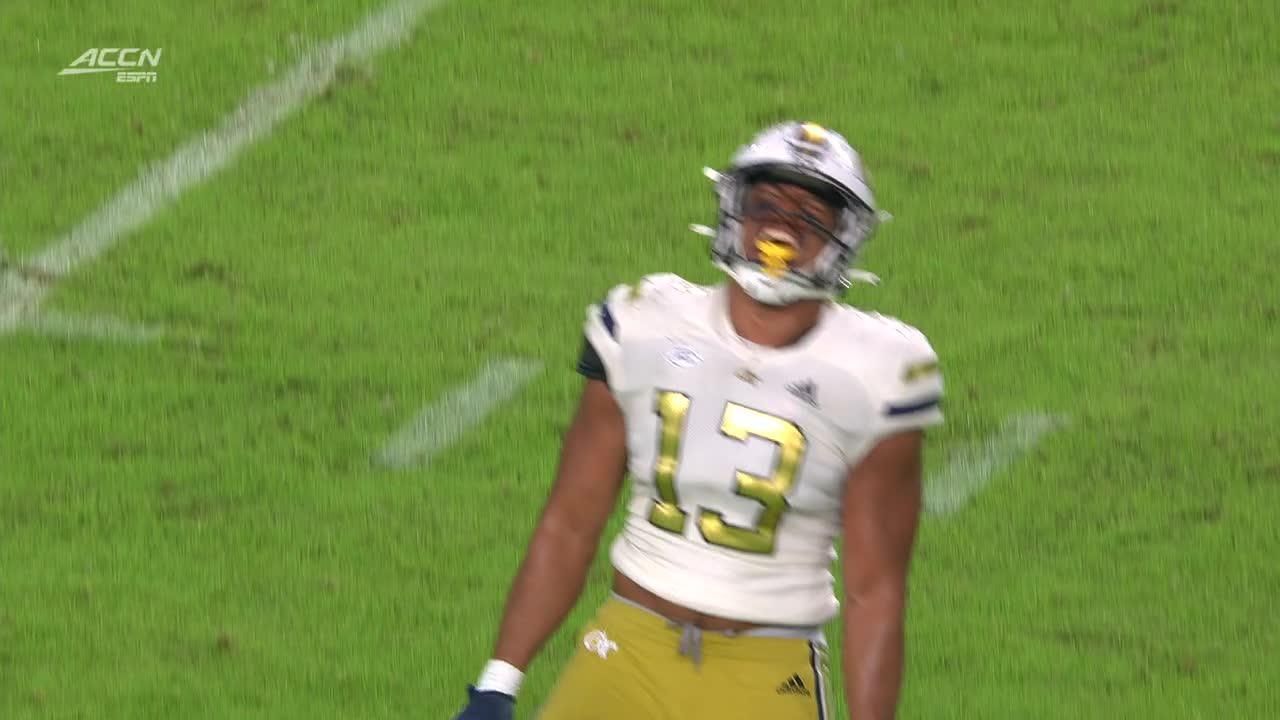 Paul Moala with a Sack Miami Hurricanes - ESPN Video