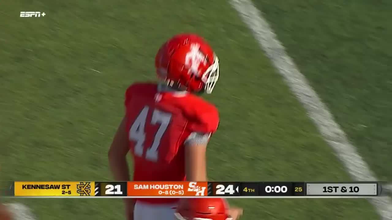 Colby Sessums kicks 35-yard made field goal vs. Kennesaw State - ESPN Video