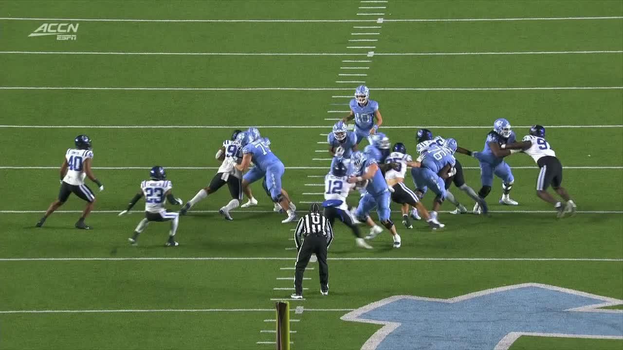 Omarion Hampton breaks off 15-yard rush - ESPN Video