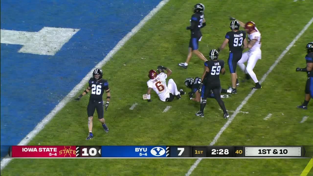 Eli Sanders goes 13-yard on impressive rush - ESPN Video