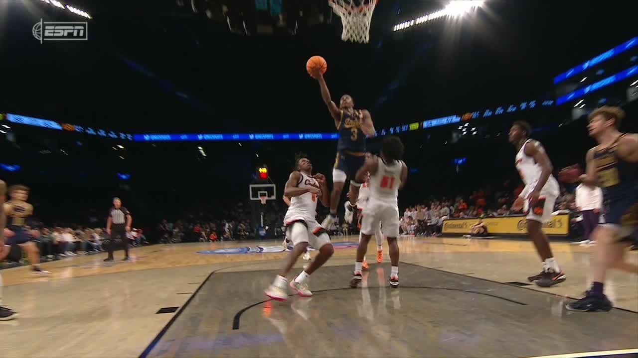 Markus Burton splits defense for Notre Dame and-1 in OT - ESPN Video