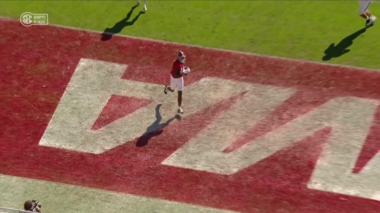 Malik Benson scores wide-open Bama TD before halftime - ESPN Video