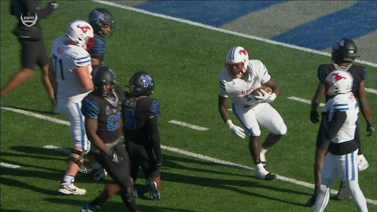 LJ Johnson Jr. powers past defense for 12-yard rush - ESPN Video