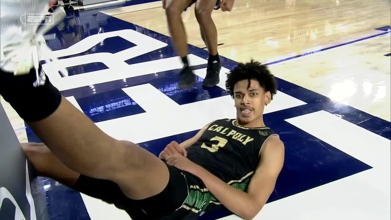 Kobe Sanders gets the and-1 to fall - ESPN Video