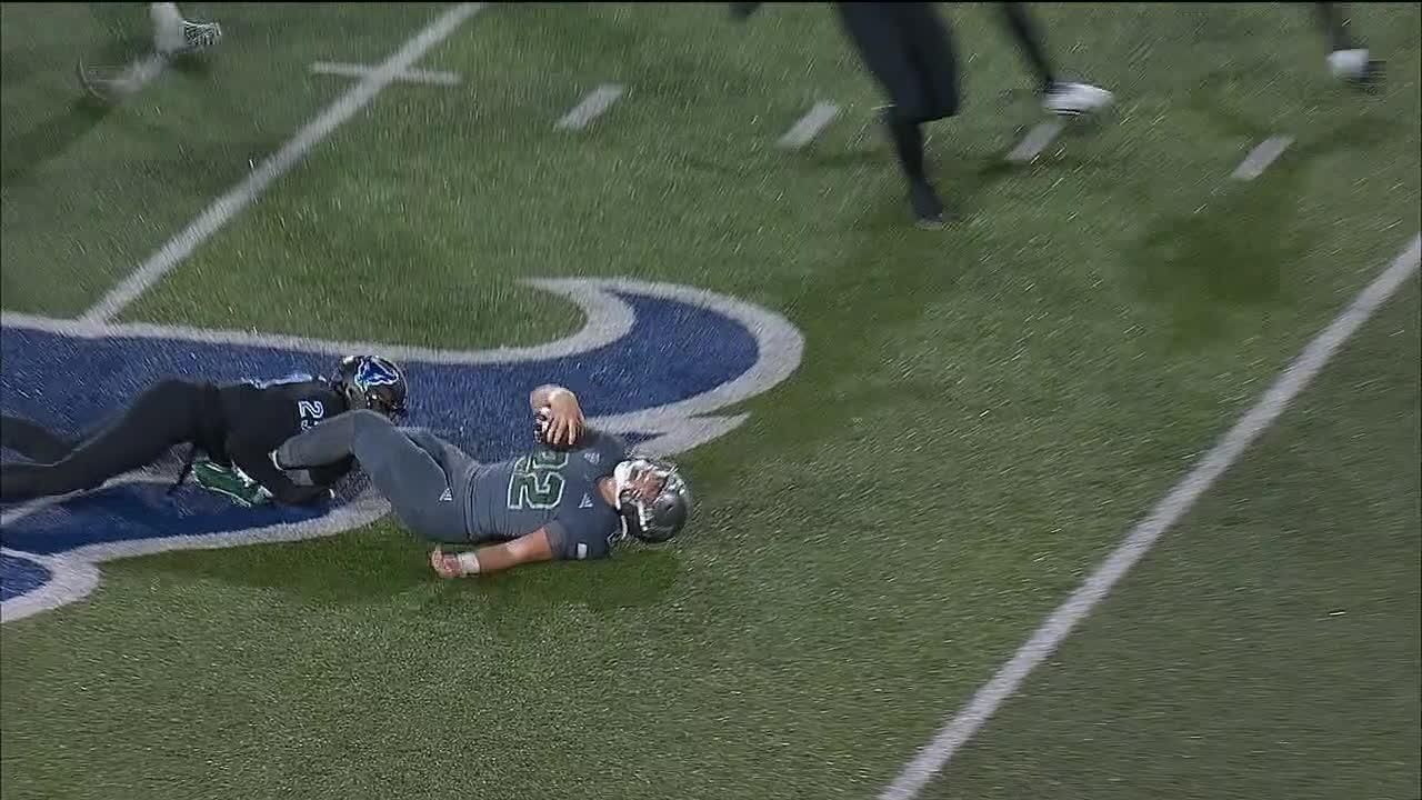 Samson Evans powers past defense for 12-yard rush - ESPN Video