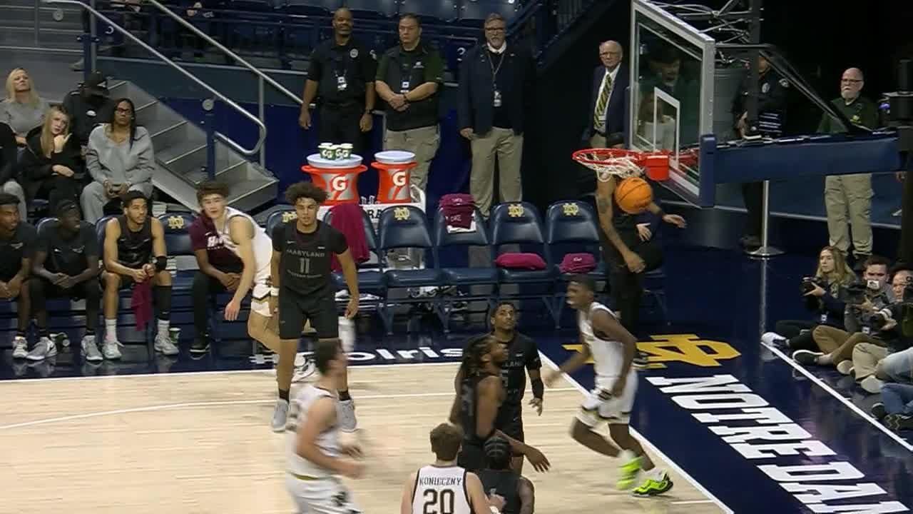 Markus Burton nails the Notre Dame 3-pointer - ESPN Video