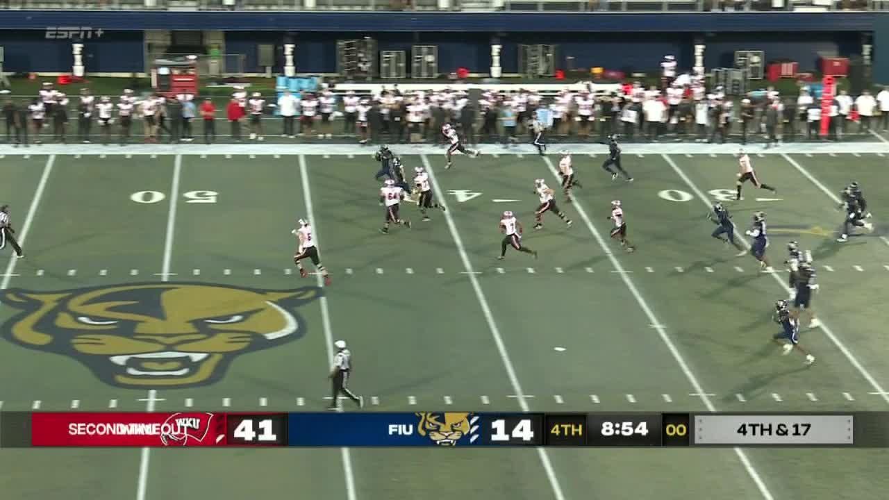 Caden Veltkamp crosses goal line for 89 yards defensive touchdown ...