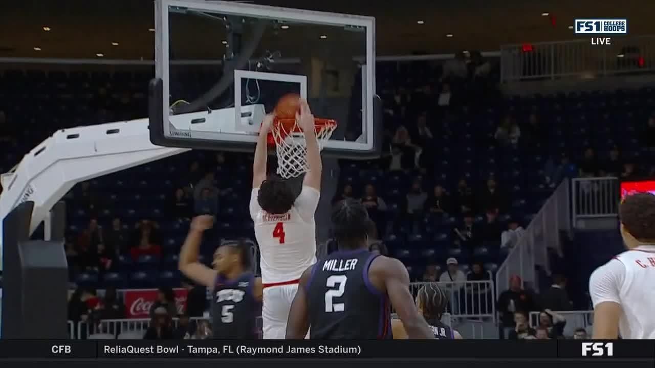 Clemson's Ian Schieffelin rises up for hard slam - ESPN Video