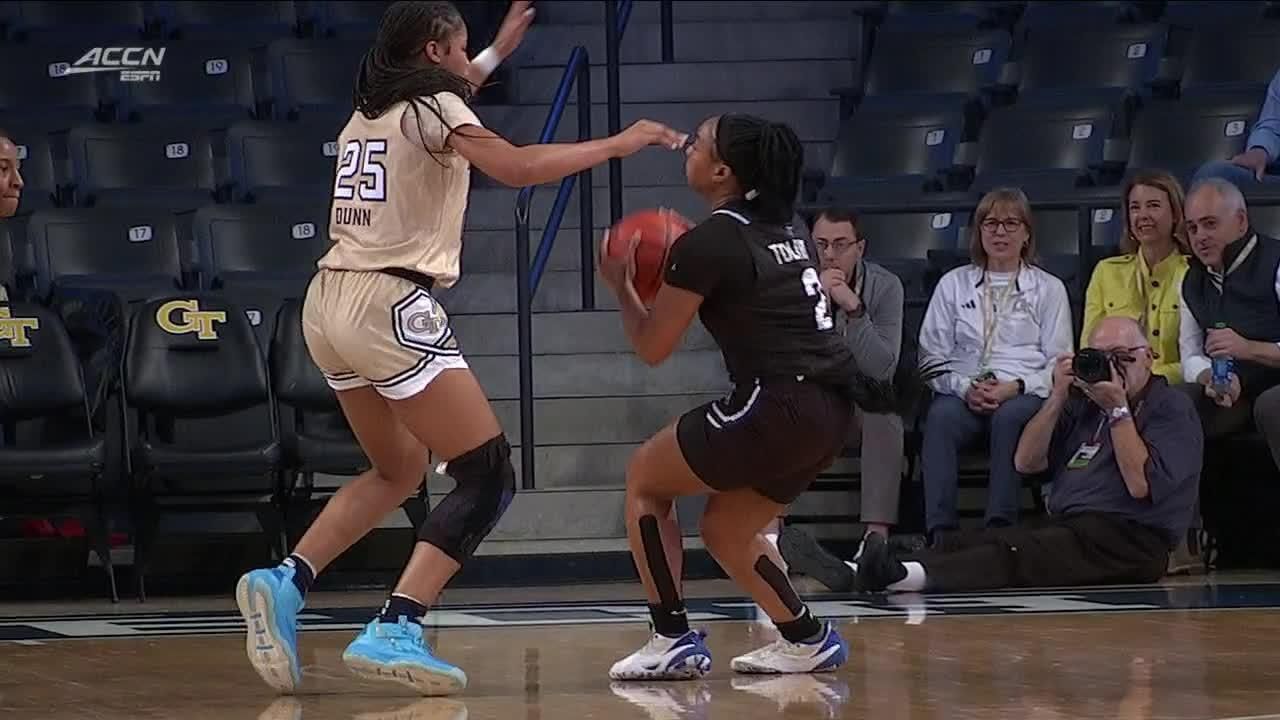 Mikyla Tolivert with the hoop & harm - ESPN Video
