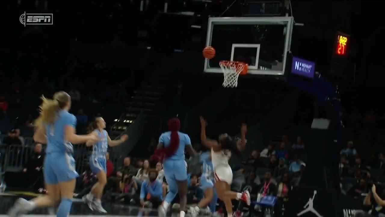 Sahara Williams gets the and-1 to go vs. UNC - ESPN Video