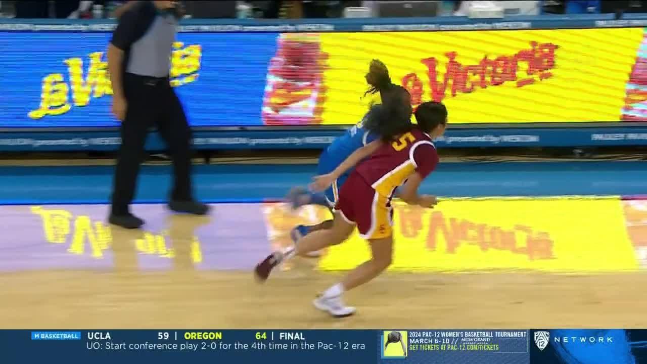 Londynn Jones sinks clutch step-back 3 in UCLA's win over USC - ESPN Video