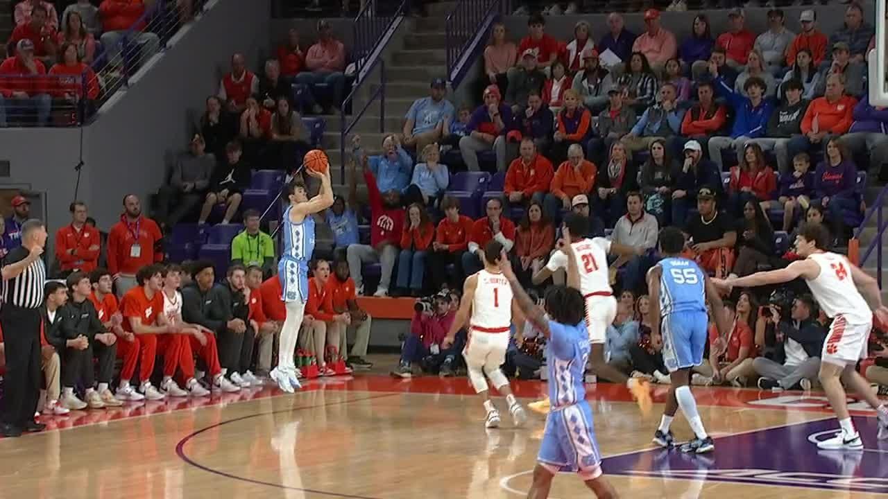 Cormac Ryan strokes the transition 3 for UNC - ESPN Video