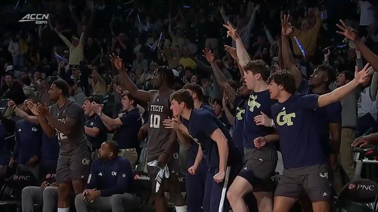 Baye Ndongo drains tying 3 for Georgia Tech - ESPN Video