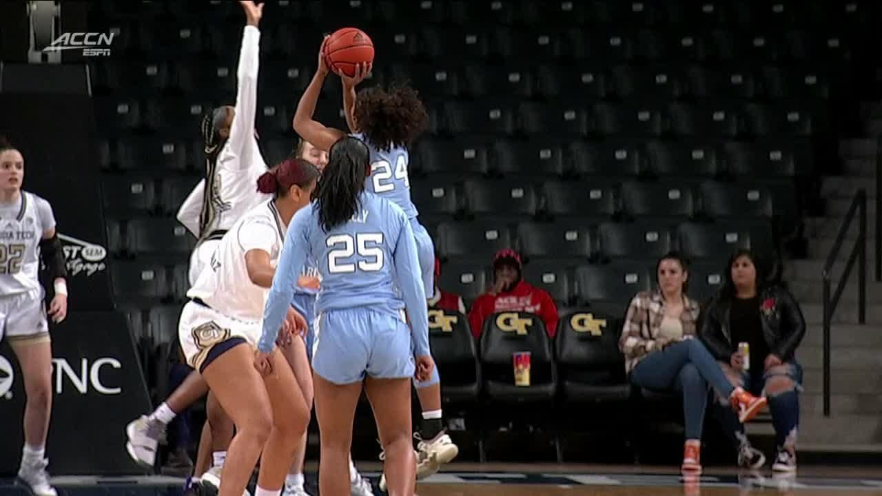 DAsia Thomas-Harris sends the shot away - ESPN Video