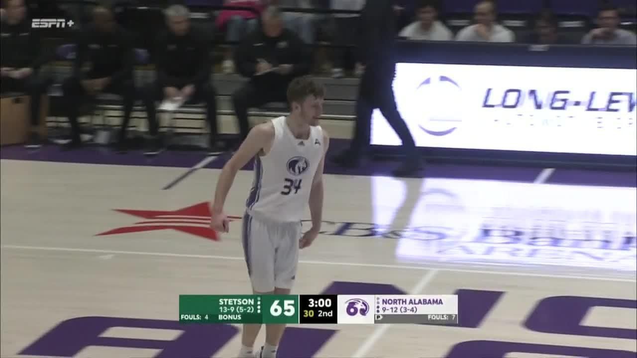 Dallas Howell sinks a trio of key treys for North Alabama - ESPN Video