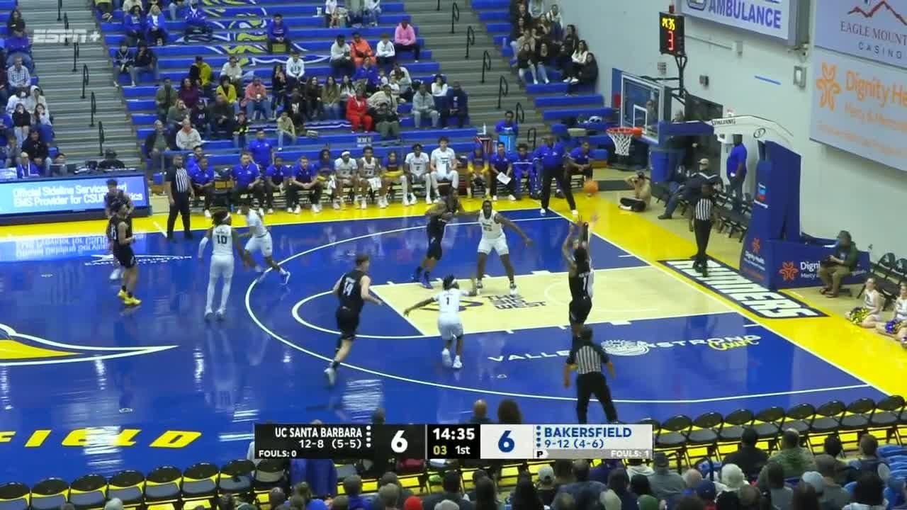 Josh Pierre-Louis drills the 3-pointer for the Gauchos - ESPN Video