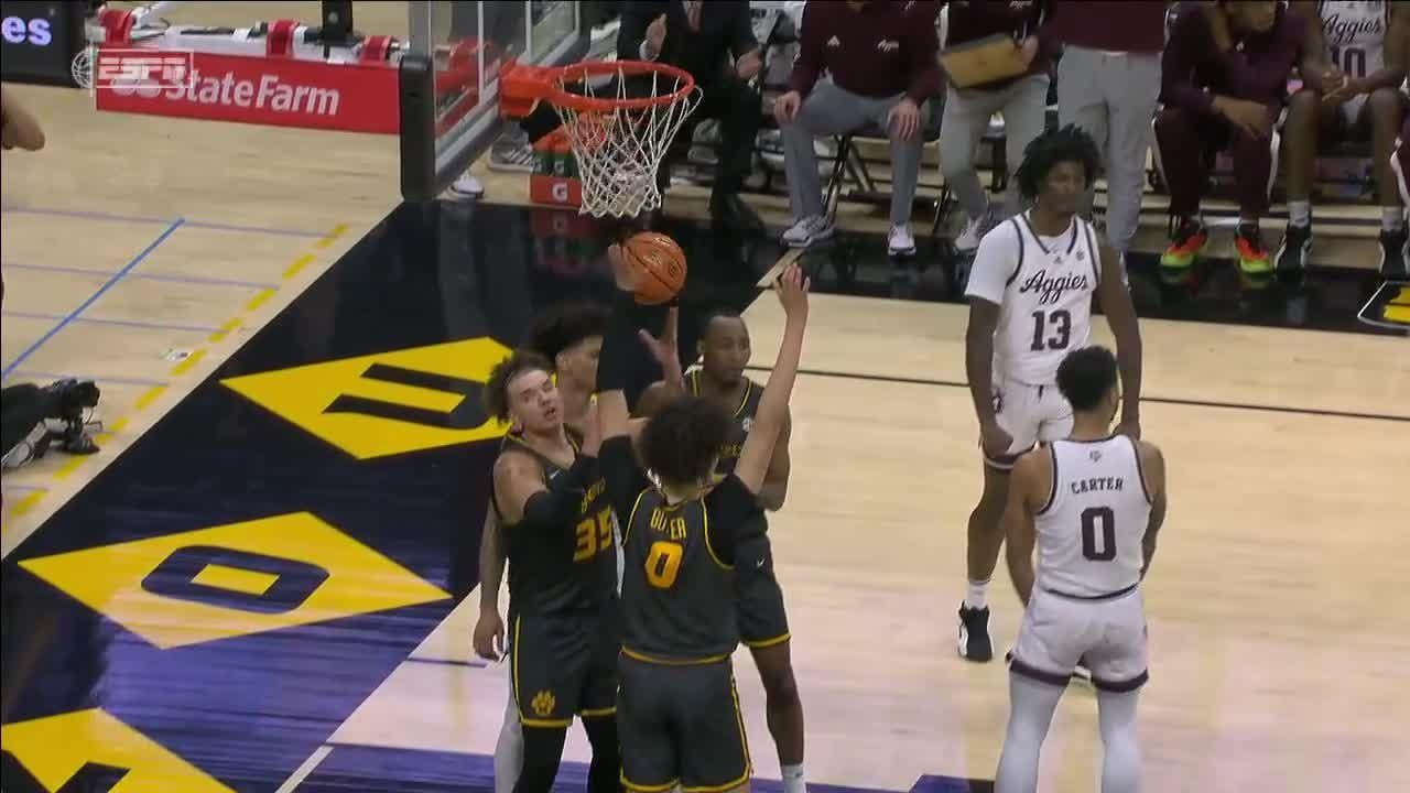 Jace Carter buries shot against Missouri Tigers - ESPN Video
