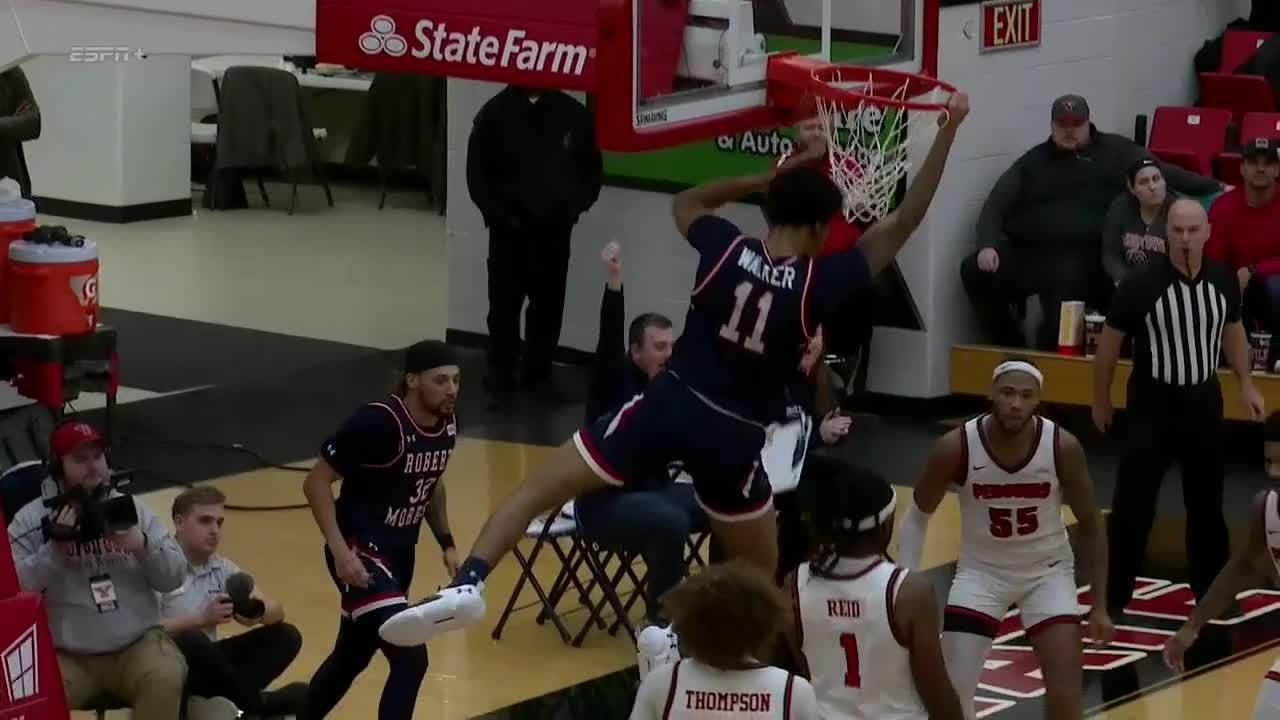Stephaun Walker throws down big slam dunk vs. Youngstown State Penguins ...